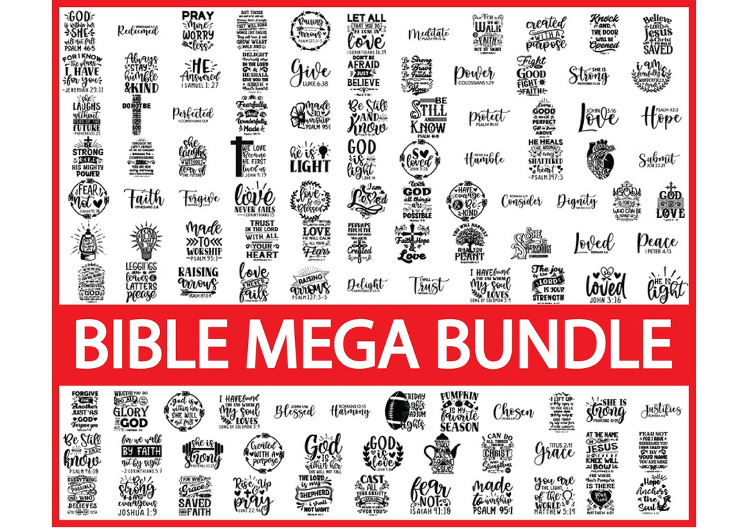 Christian Bundle SVG, Scripture Bundle, Instant Download, Bible Verse ...