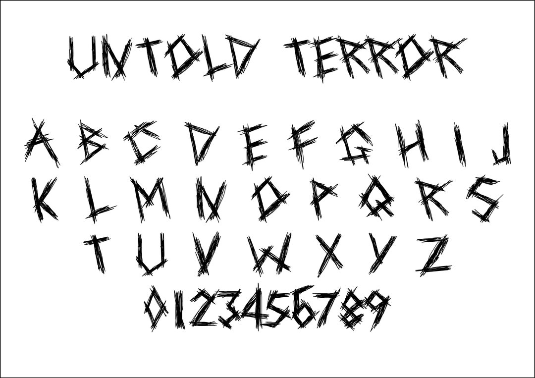Untold Terror, Horror Alphabet Svg, Horror Svg, Instant Download, Blood ...