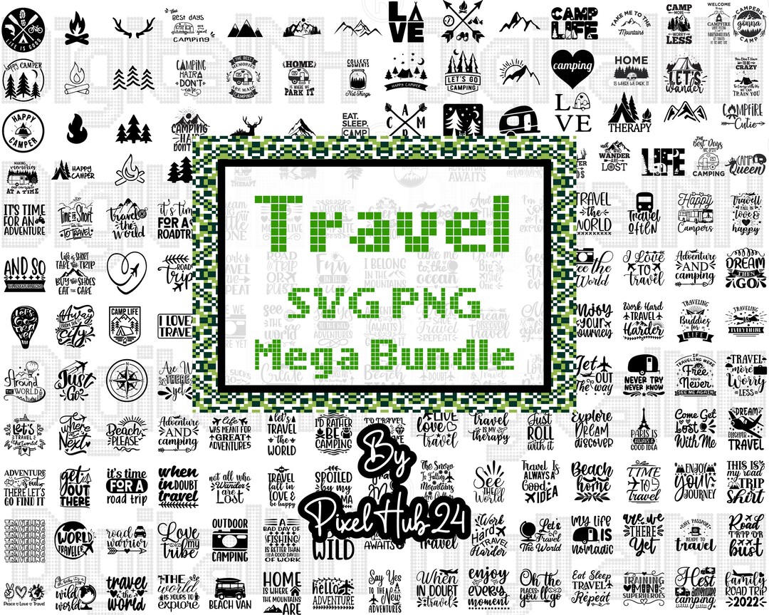 Travel SVG PNG Bundle, Traveling SVG, Trip Svg, Vacation Svg, Holiday ...