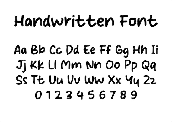 Easy Handwriting Fonts Alphabet