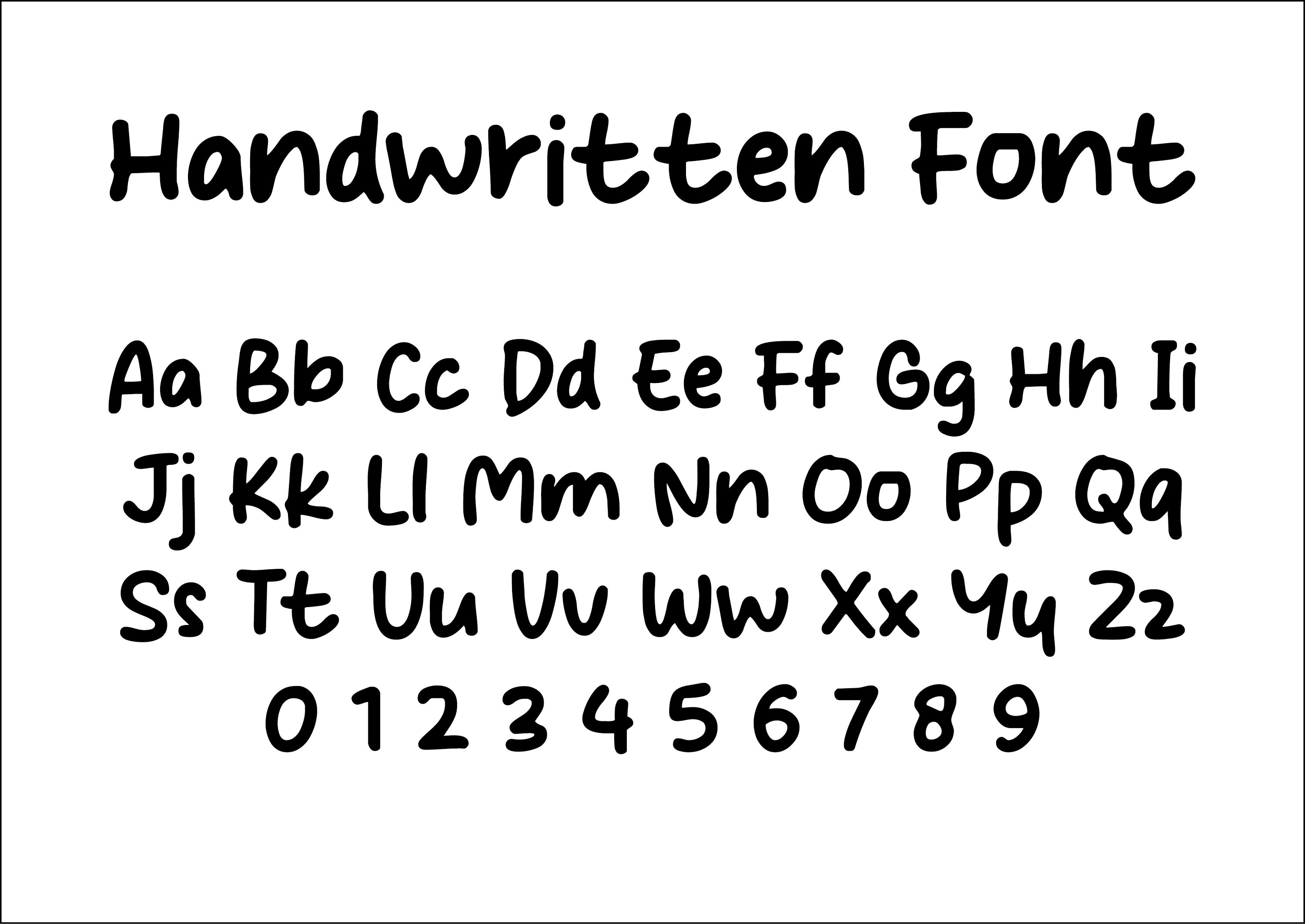 HANDWRITING FONT, Cute Handwriting, Neat Handwriting, Alphabet Svg ...