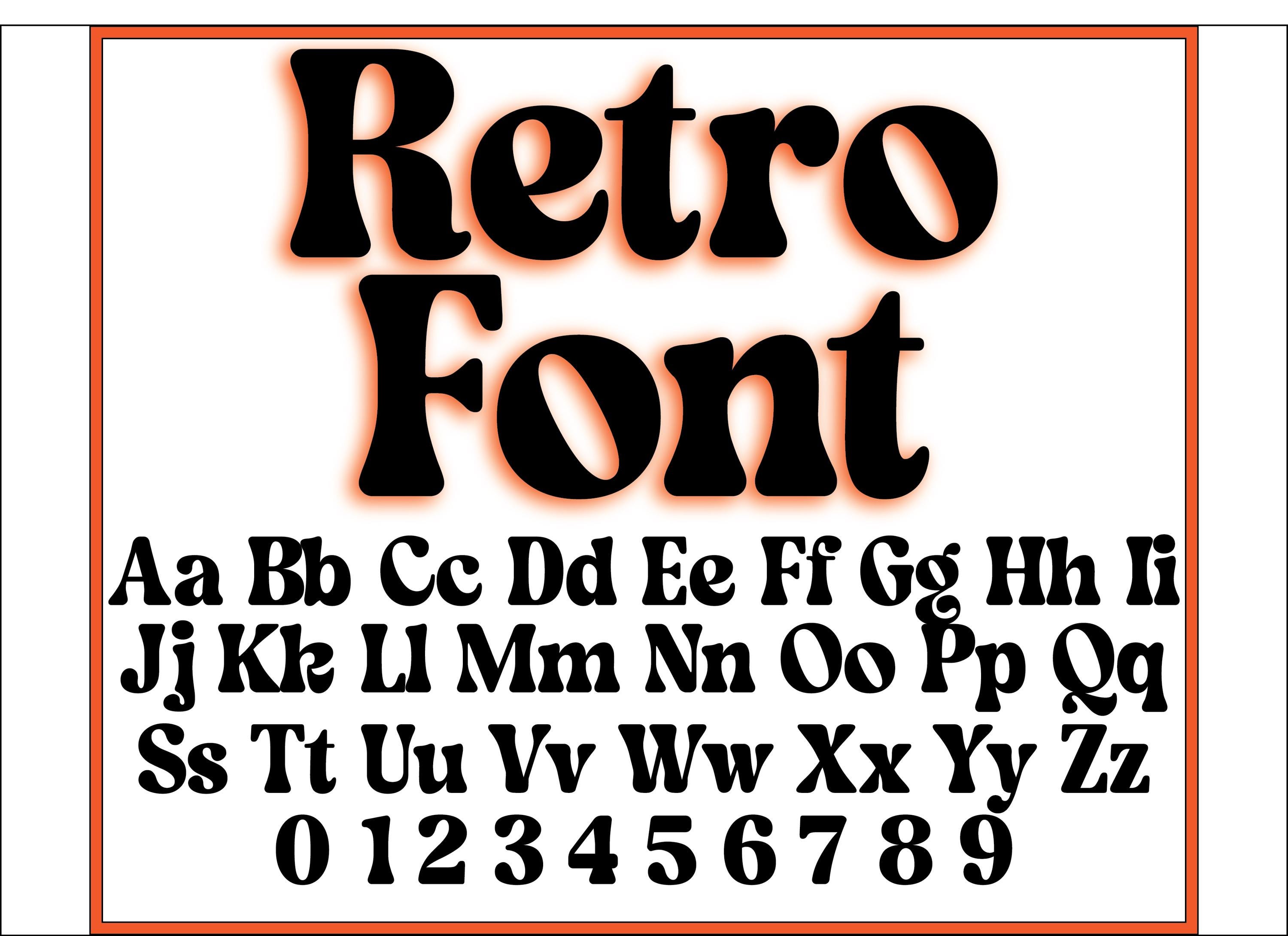 Retro Font, Retro Alphabet SVG, Vintage Font, Groovy Alphabet, Retro ...