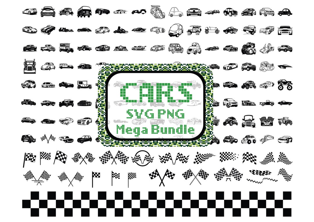 Car Svg Bundle, Retro Car Svg, Silhouette Svg, Sports Car Svg, Classic ...