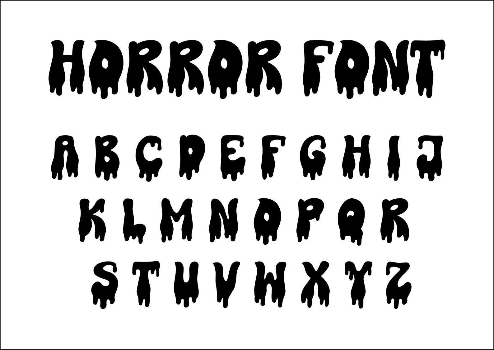 Horror Alphabet SVG, Horror SVG Alphabet, Horror Font SVG, Alphabet Svg ...