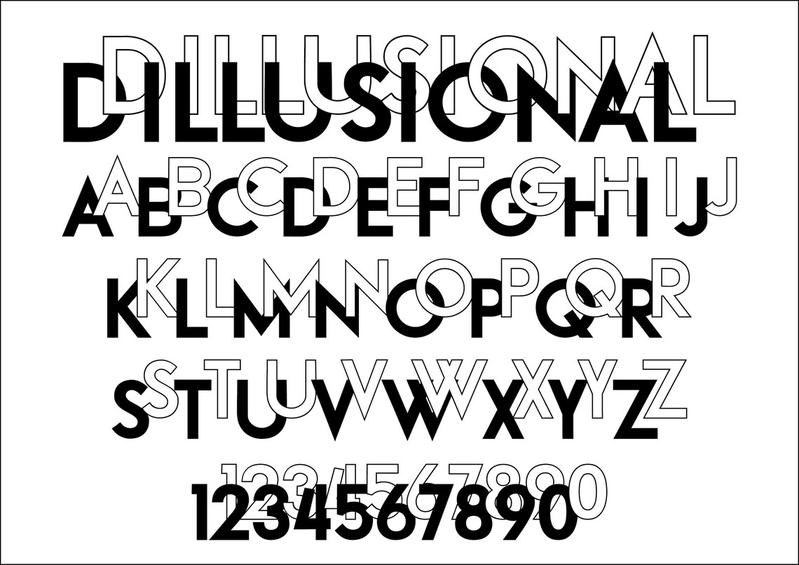 FONT 3D SVG, Instant Download, Alphabet Svg, Digital Download, Font Ttf ...