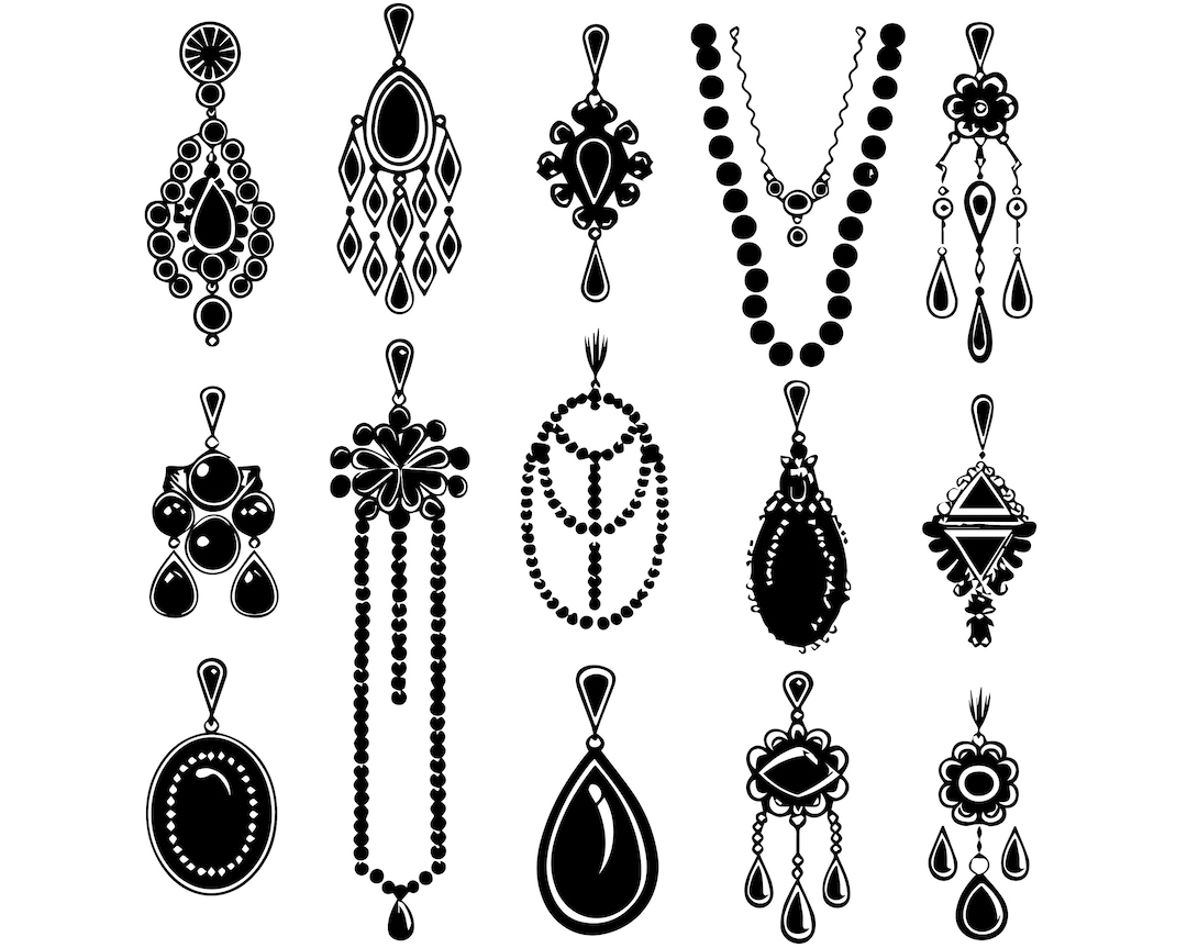 Necklace Svg, Chain Necklace Svg, Pearl Necklace Svg, Bundle Svg ...