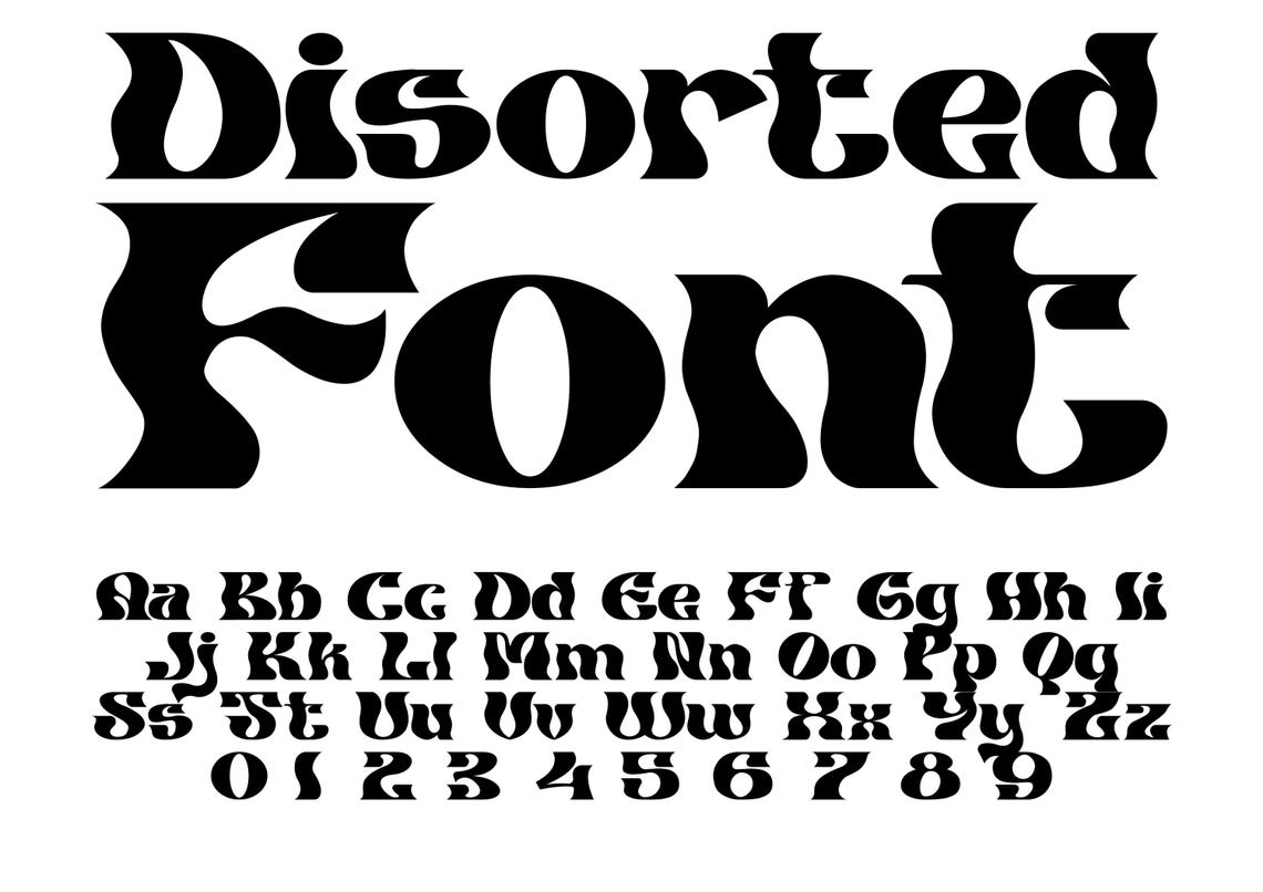 Disorted Font Svg, Illusion Font Svg, Disorted Alphabet Svg, Disorted ...