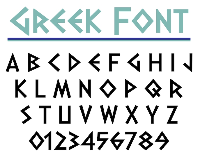 Greek Font TTF, Greek Alphabet, Greek Letters, Greek Numbers, Greek ...