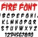 FIRE FONT SVG, Fire Font Alphabet, Flame Font Svg, Flame Font for ...