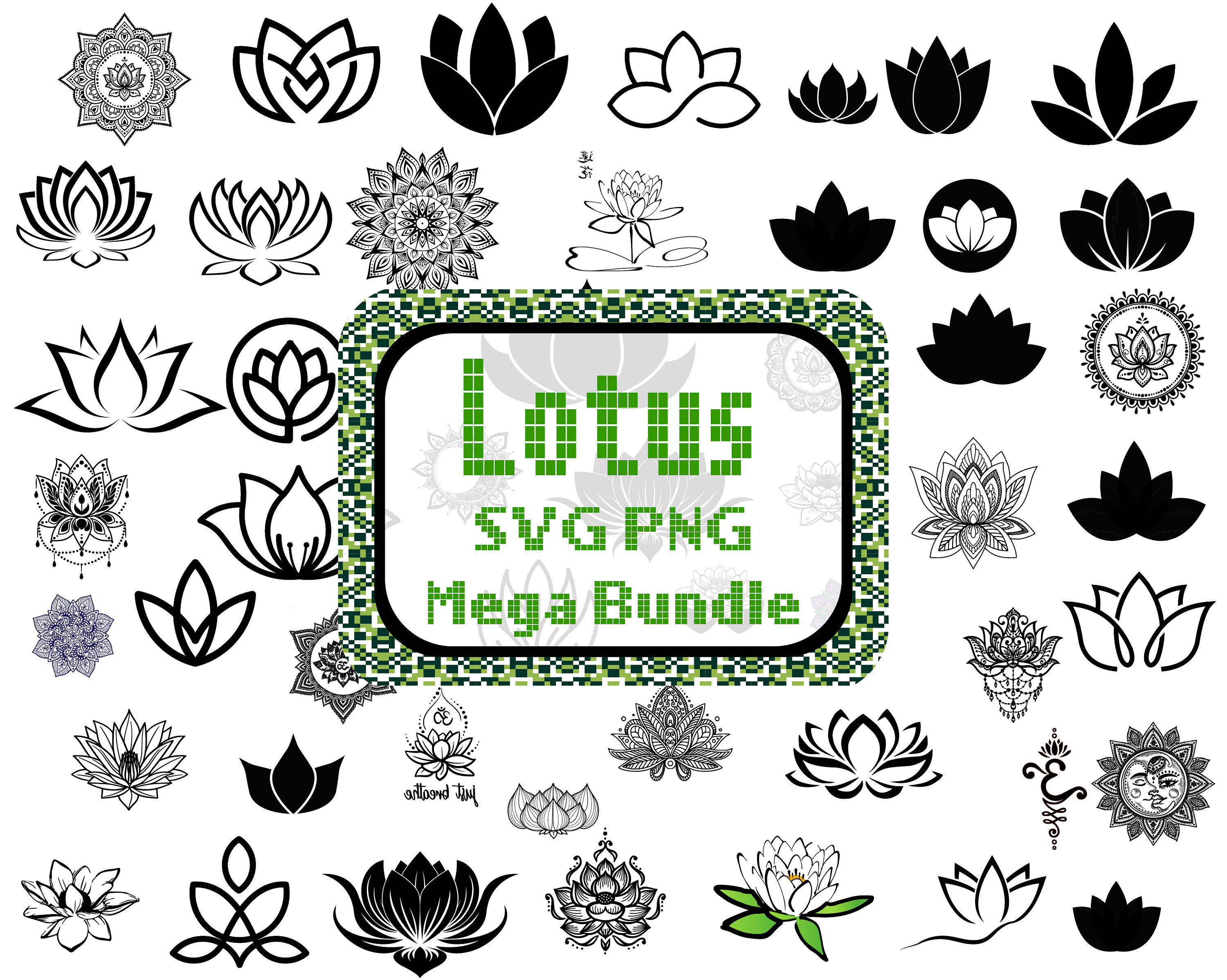 LOTUS SVG, Lotus Clipart, Lotus Cut Files, Files for Cricut , Lotus ...