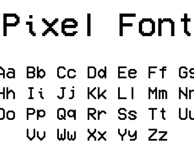 Green Pixel Font SVG, Game Letters , Pixel Letters, Cutting Cricut ...