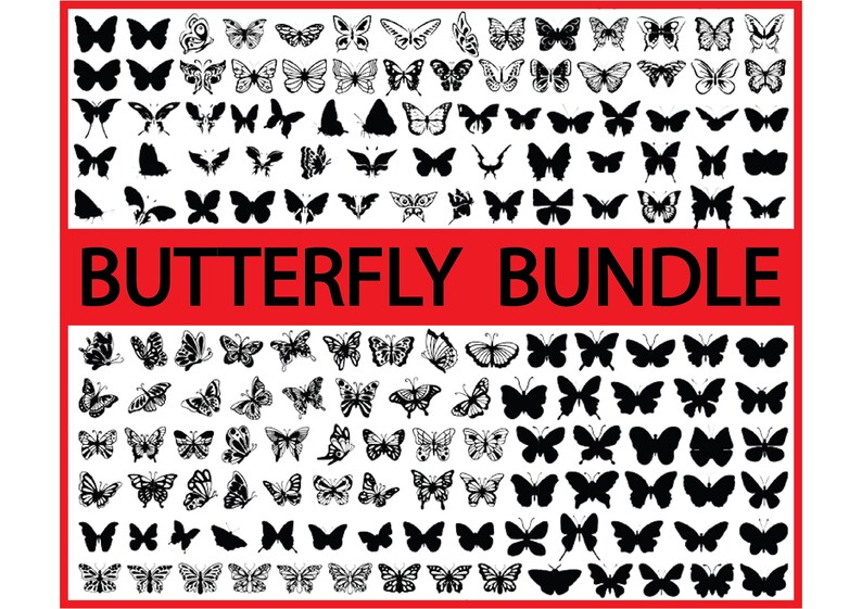Butterfly SVG Bundle, Butterfly PNG Bundle, Butterfly Clipart ...