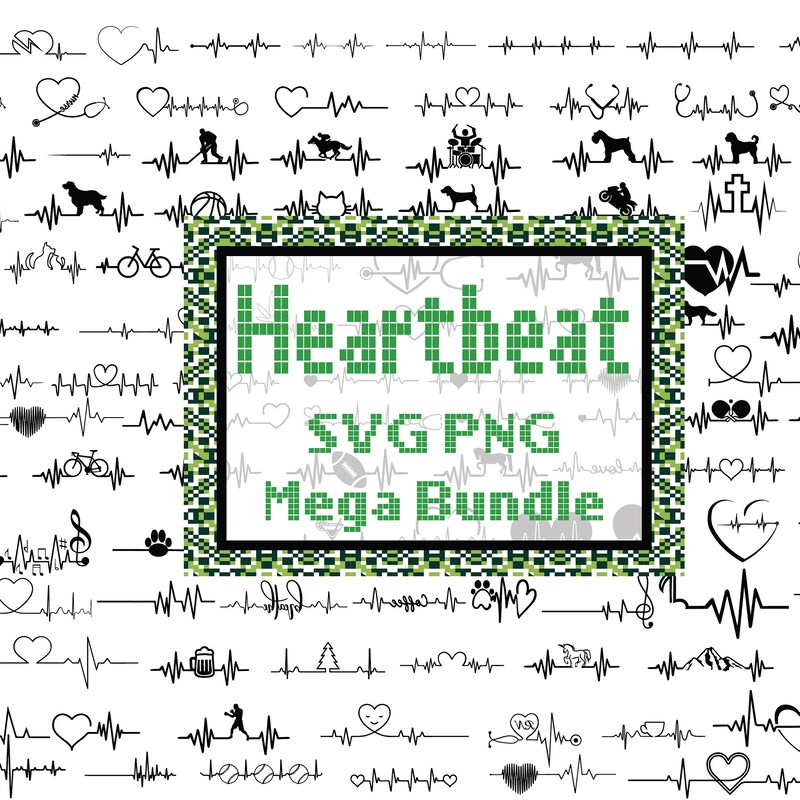 Heartbeat Svg - Etsy