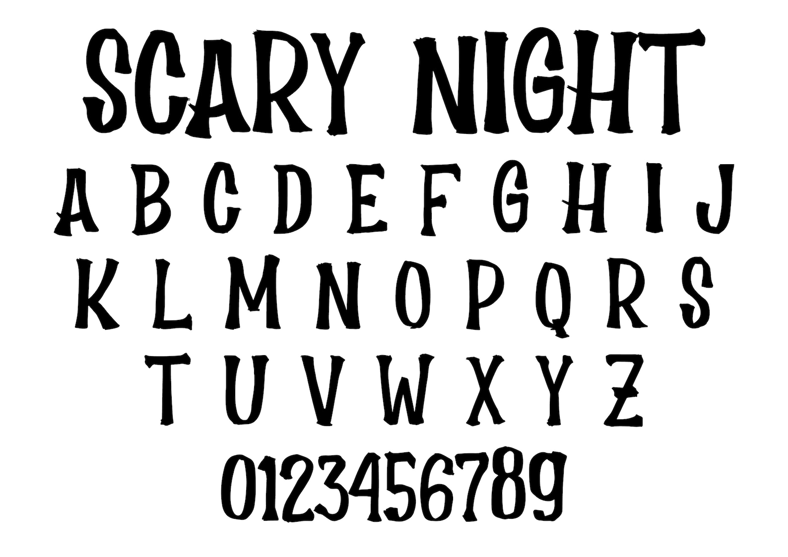 Scary Night SVG, Halloween Svg, Halloween Font SVG, Horror SVG, Horror ...