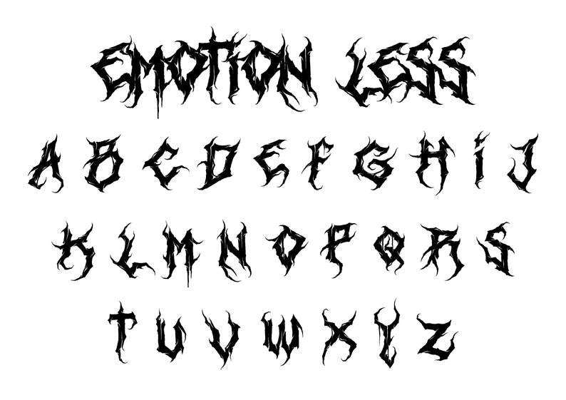 Emotionless - Halloween Font, Scary Font, Cricut Font, Instant Download ...