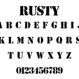 Rusty Font SVG, Distressed Font TTF, Instant Download, Font Svg for ...
