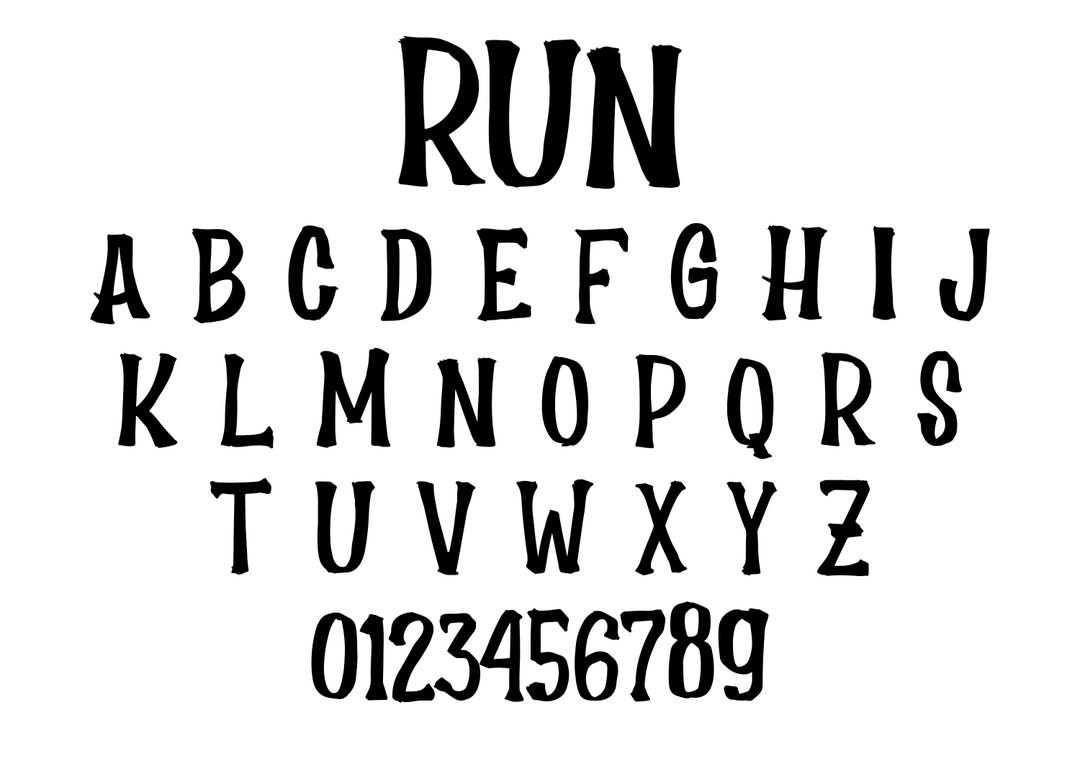 Run Font SVG, Halloween Svg, Hallowen Font SVG, Horror SVG, Horror Font ...