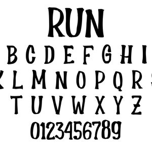 Run Font SVG, Halloween Svg, Hallowen Font SVG, Horror SVG, Horror Font ...