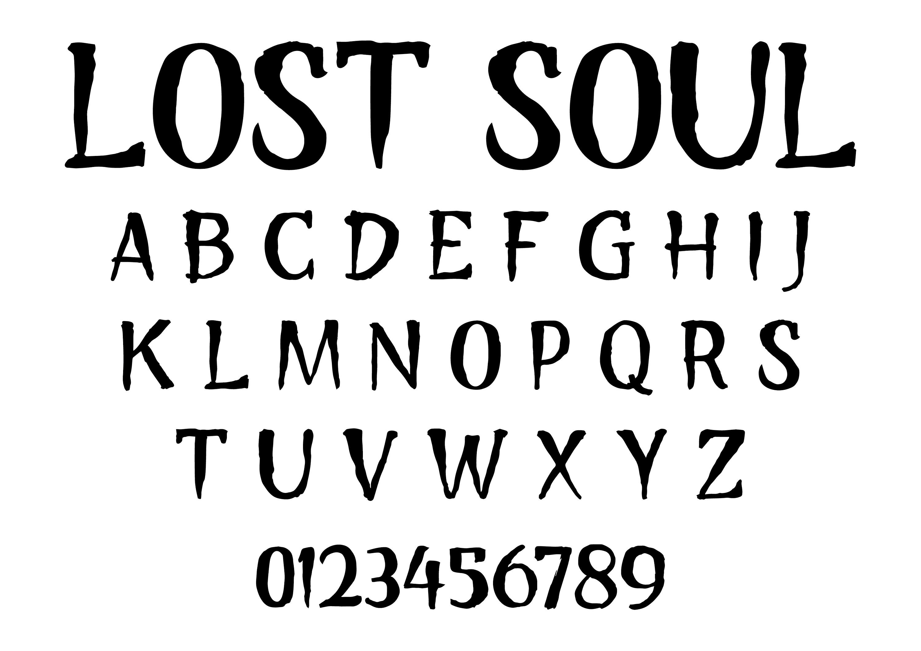 Lost Soul Font, Horror Alphabet SVG, Horror SVG Alphabet, Horror Font ...