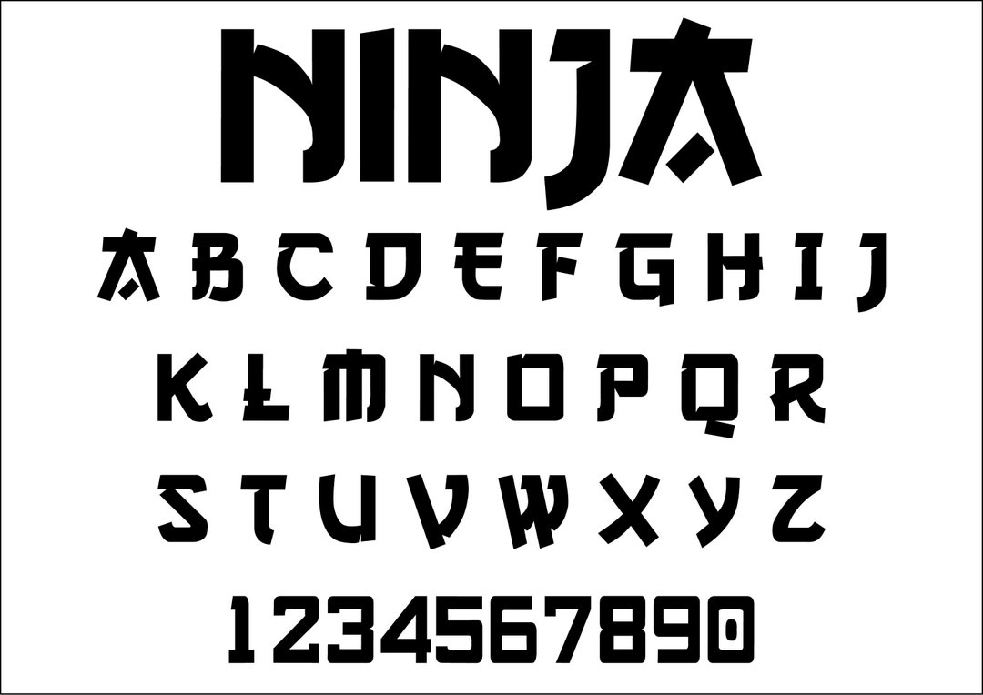 Ninja Font TTF, Ninja Font SVG, Fonts Cricut, Ninja Font Svg, Ninja ...