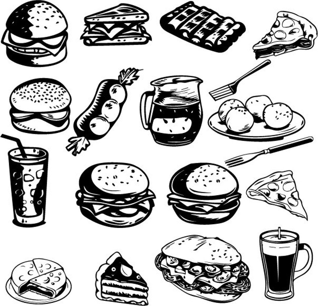 FAST FOOD, Fast Food Bundle, Fast Food, Pizza Clipart, Fast Food SVG ...