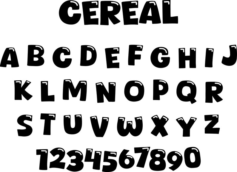Cereal Font, Tall Font, Script Font, Cute Font, Trendy Font, Fonts for Cricut, Procreate Fonts ...