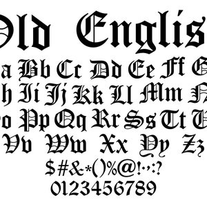 OLD ENGLISH FONT Svg, Old English Alphabet Svg, Old English Letters Svg ...