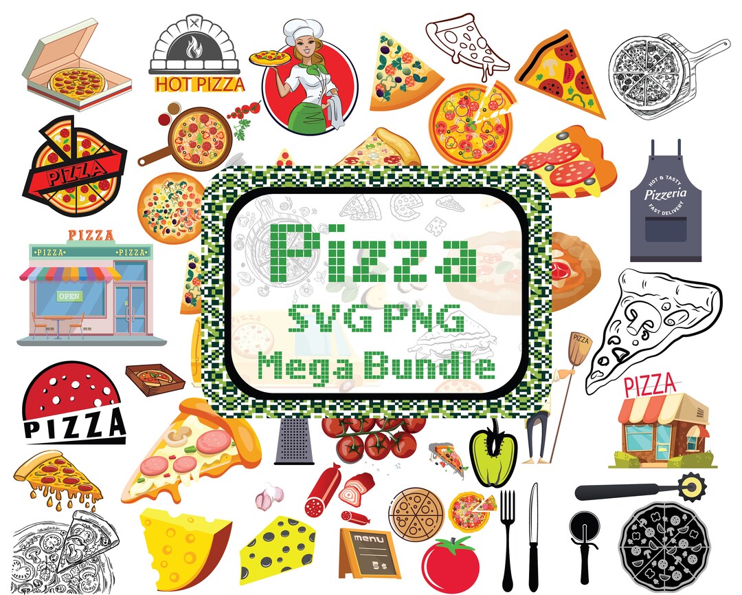 Pizza Bundle - Pizza SVG, Digital Cut File, Commercial Use, Instant ...