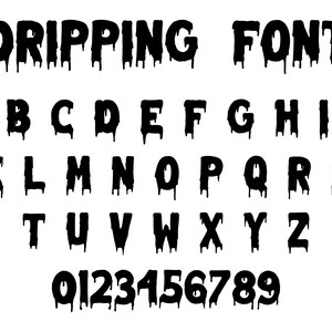 Dripping Fonts Bundle, Dripping Font, TTF SVG, Cricut Blood, Dripping ...
