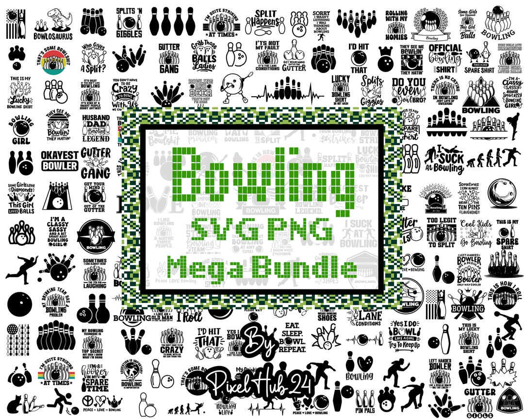 Bowling Svg Bundle, Bowling PNG Bundle, Bowling Clipart, Bowling Player ...