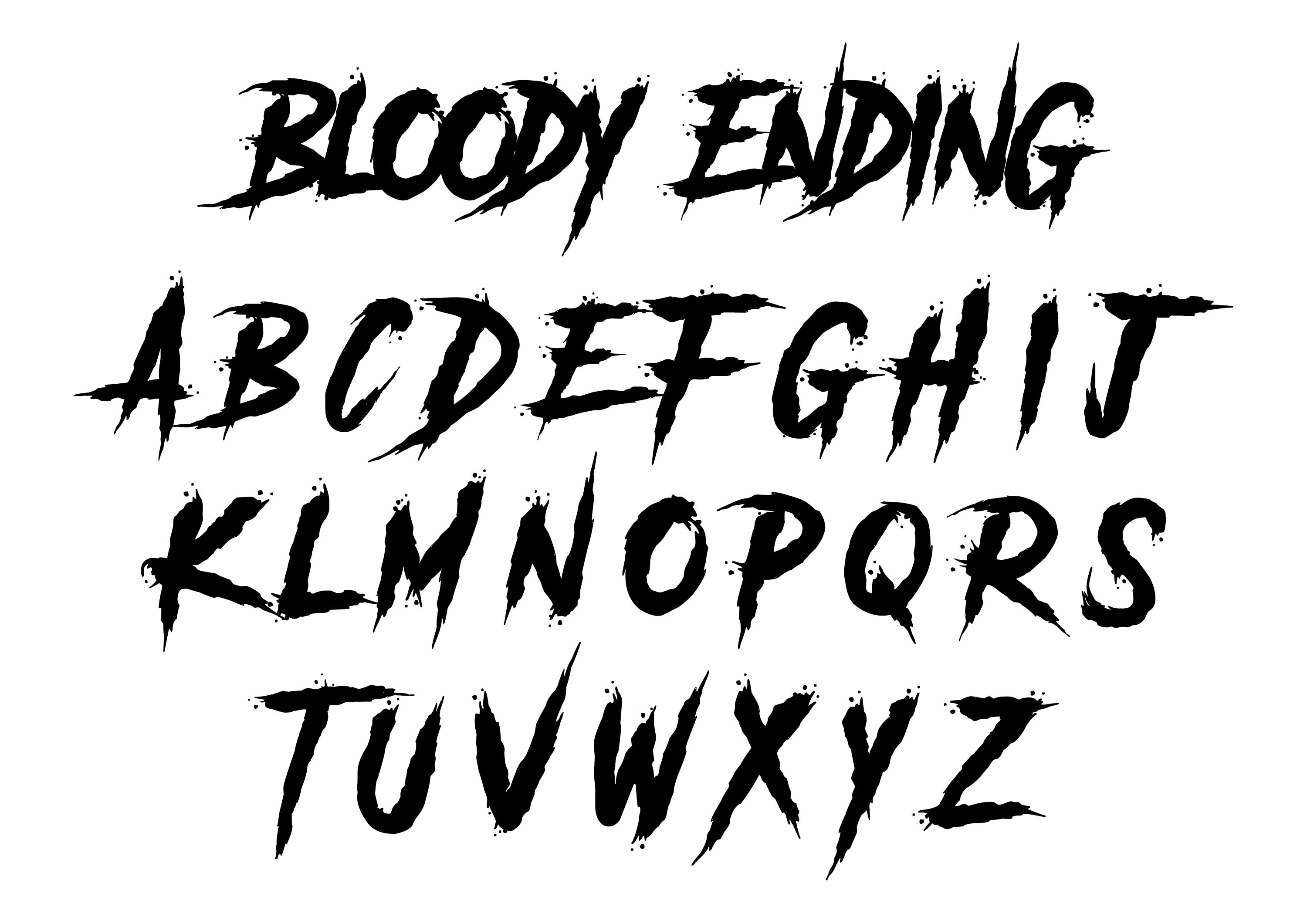 Bloody Ending, Horror Alphabet SVG, Horror SVG Alphabet, Horror Font ...