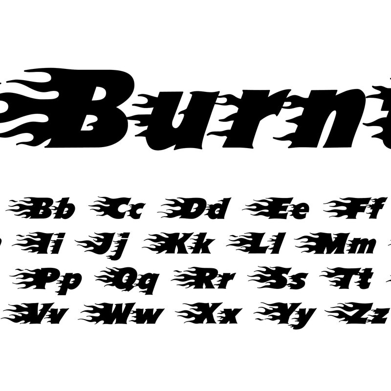 Canva Fire Font - Etsy
