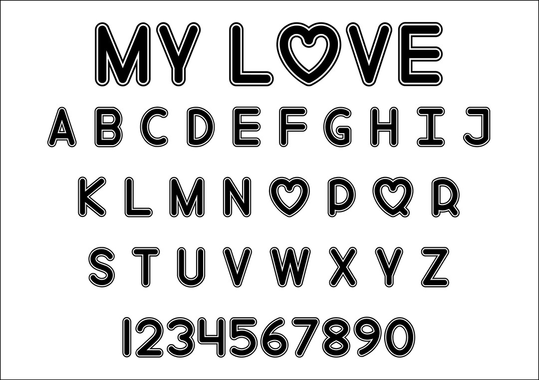 My Love Font, Valentine Font, Cricut Fonts, Valentine's Day Font ...