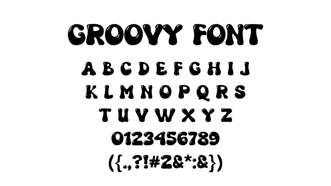 Groovy Font Bundle, Retro Alphabet Svg, Vintage Font, Groovy Alphabet ...