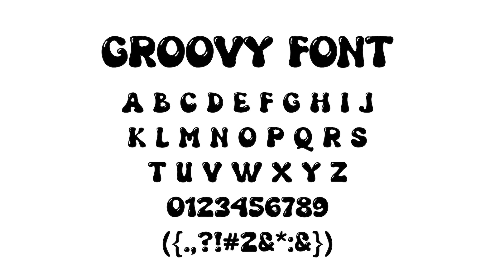 Groovy Font Bundle, Retro Alphabet Svg, Vintage Font, Groovy Alphabet ...
