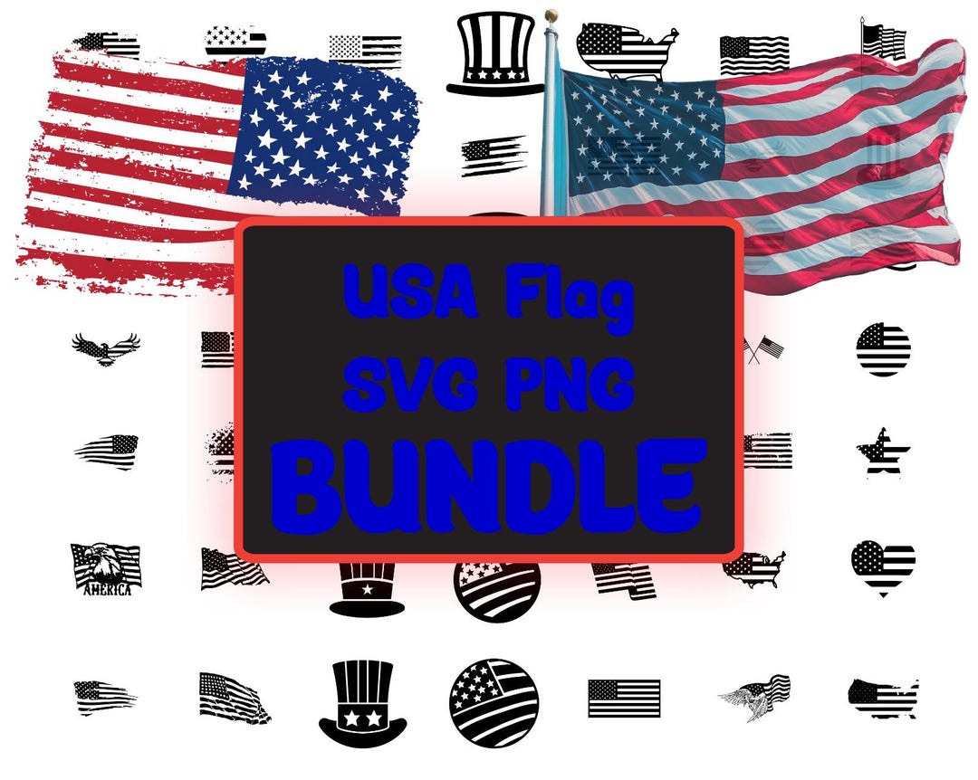 USA Flag Bundle SVG, Independence Day Svg, Flag Designs, Usa Flag ...