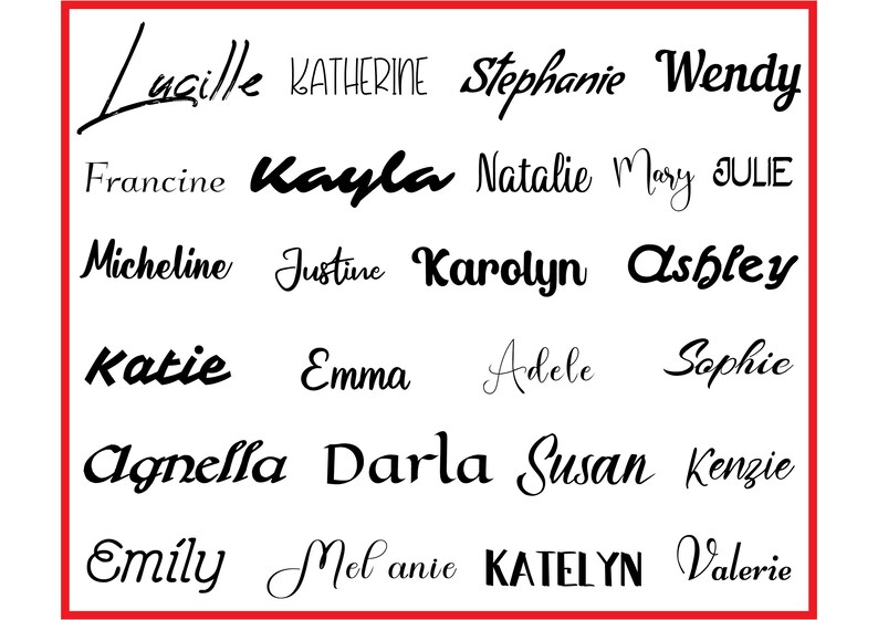 Girl Fonts - Font Bundle, Handwritten Font, Fonts for Cricut, Canva ...