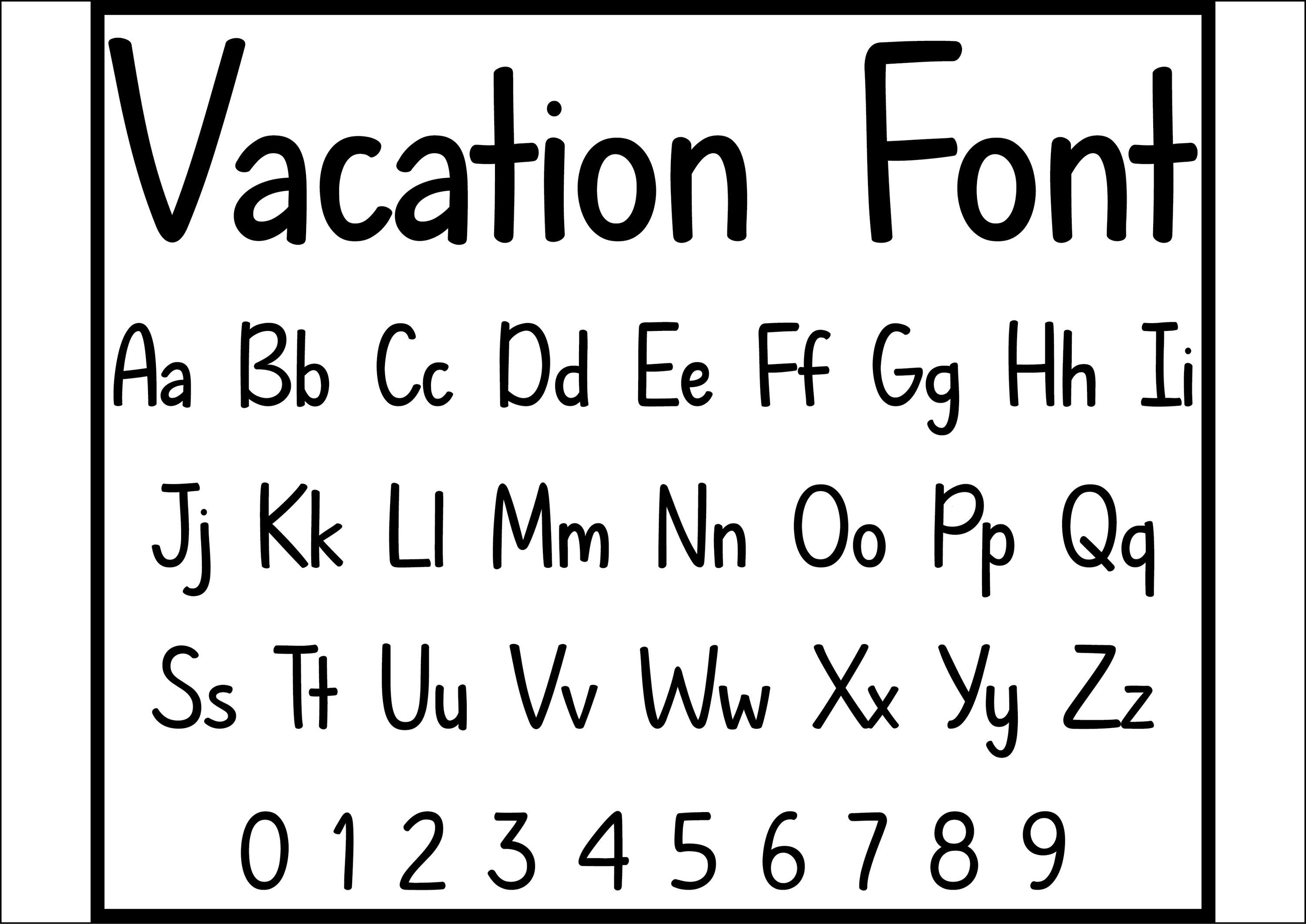 Vacation Font, Handwritten Font, Cricut Font, Goodnotes Font, Planner ...