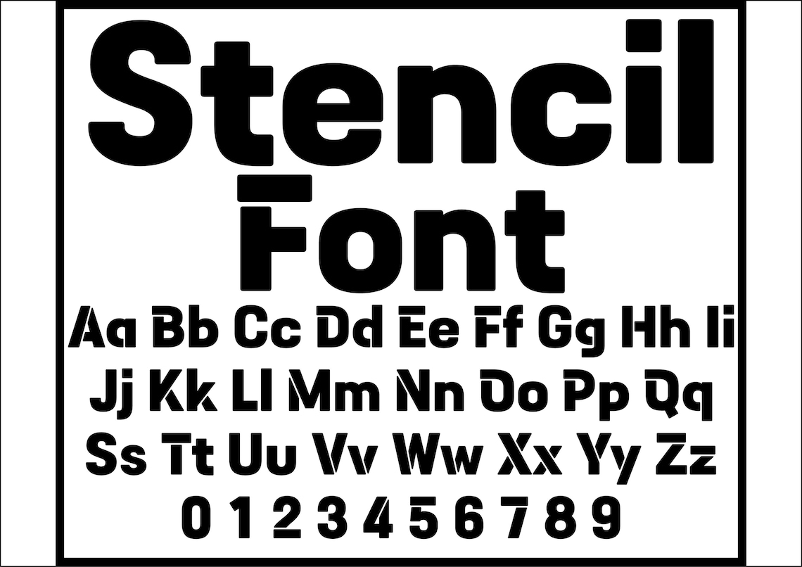 Stencil Font, Army Font, Military Font, Military Stencil, Font Army ...