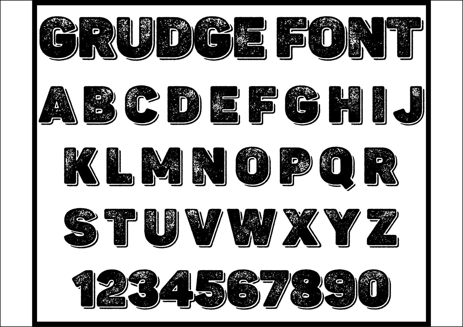 Distressed Font SVG, Distressed Font TTF, Instant Download, Font Svg ...