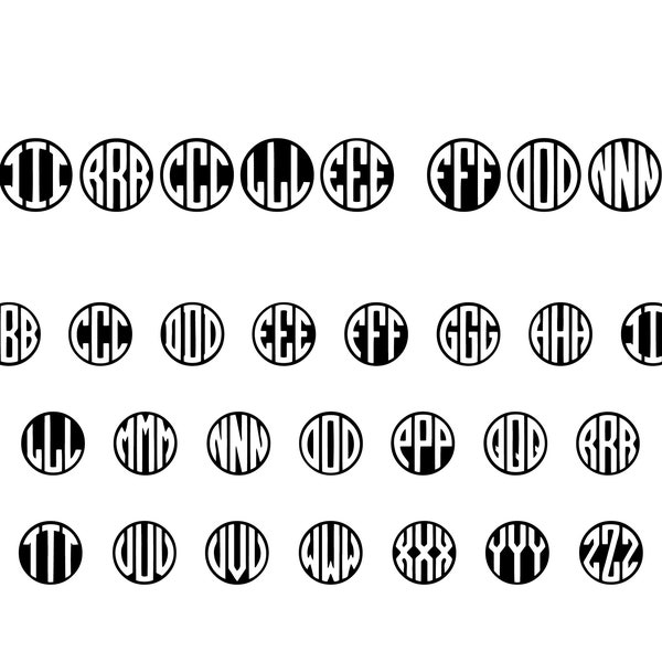 Circle Font - Etsy