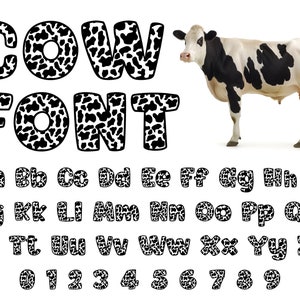 Cow Alphabet Svg, Cow Letters Svg, Cow Font Svg, Animal Font Cow ...