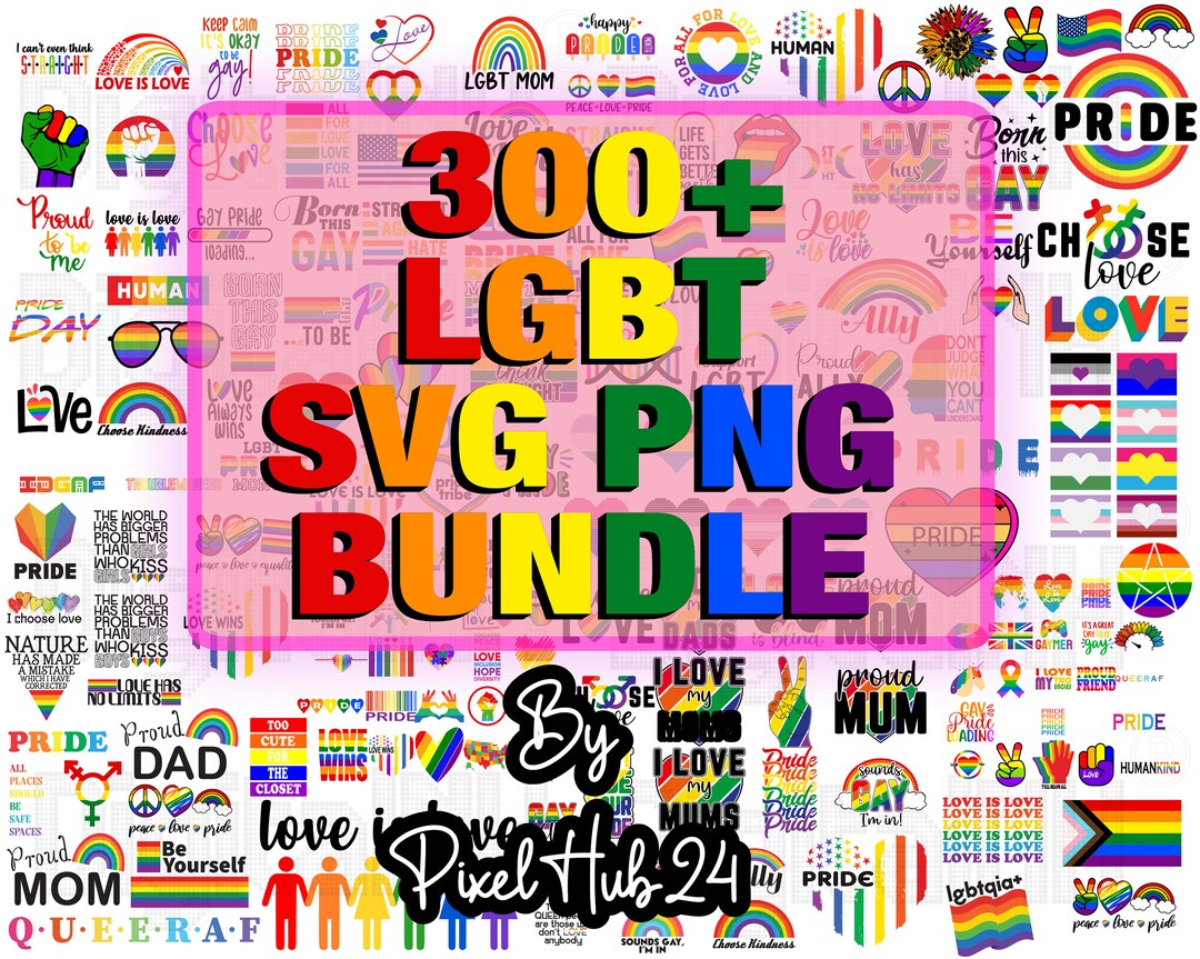 LGBTQ+ BIG Bundle, LGBTQ Svg Bundle, Gay Ally, Heather Roberts Art ...
