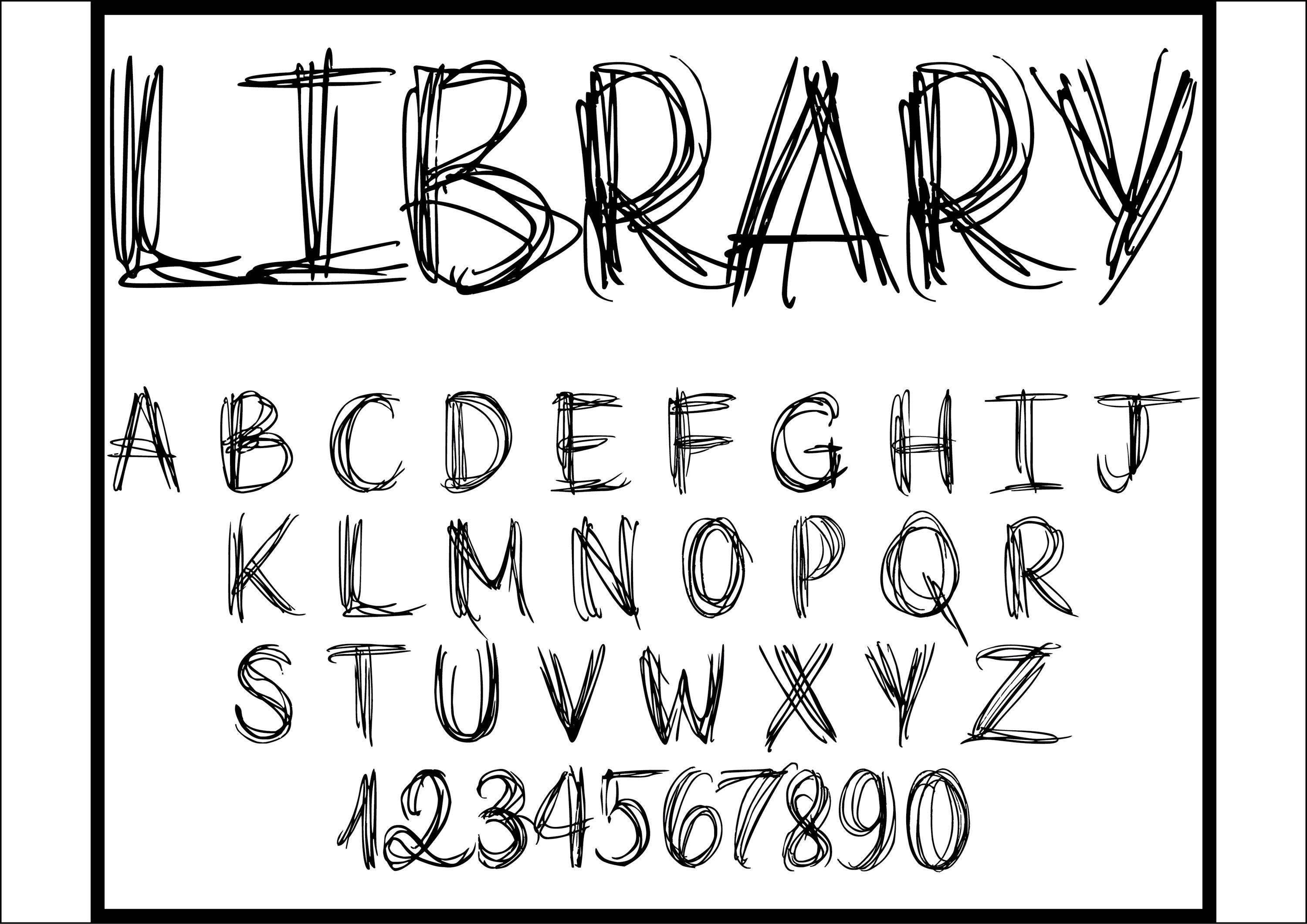 Library Script Font Modern Calligraphy, Procreate Fonts, Handwritten ...