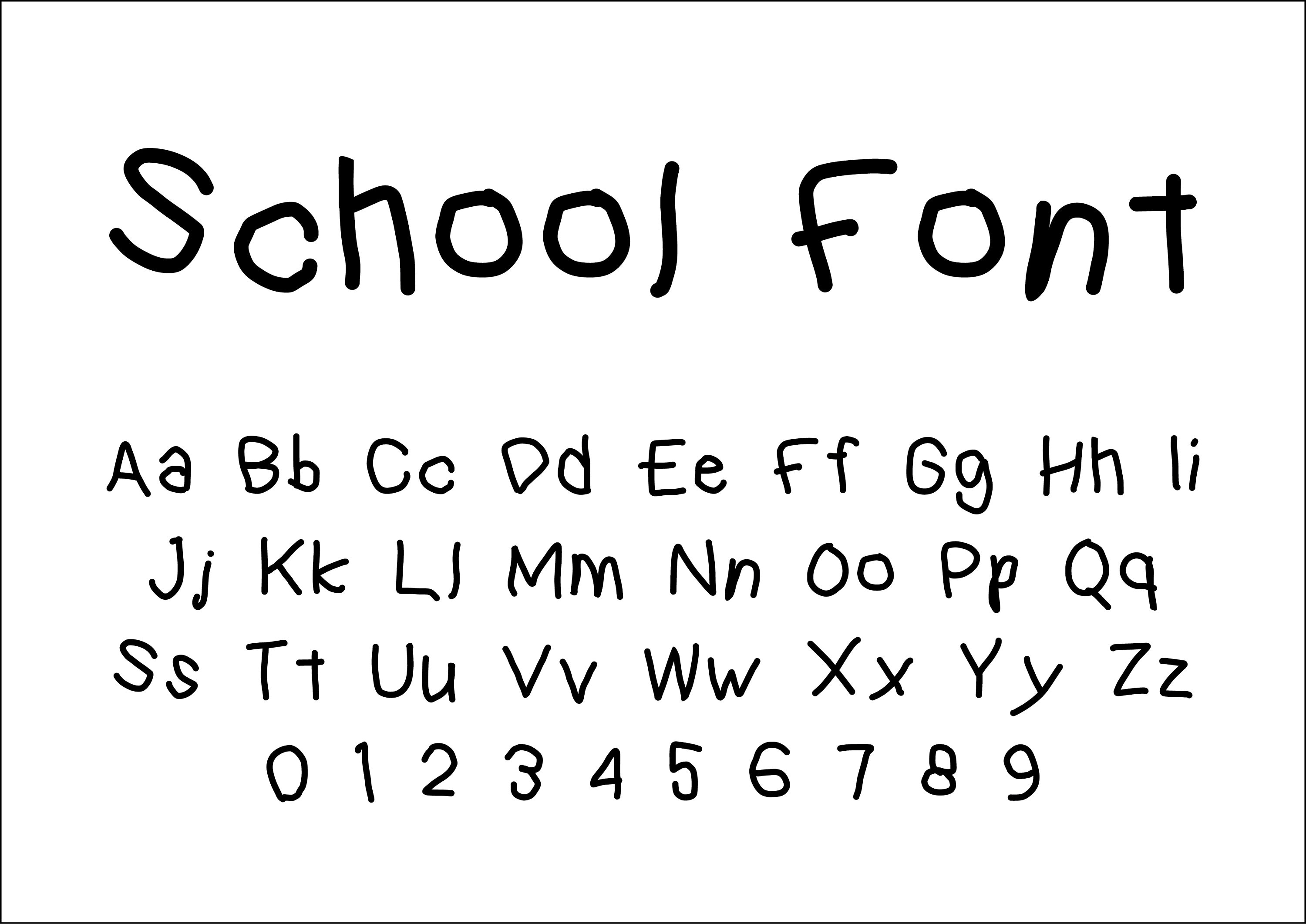 School Font, Handwritten Font, Procreate Font, Cute Font, Goodnotes ...