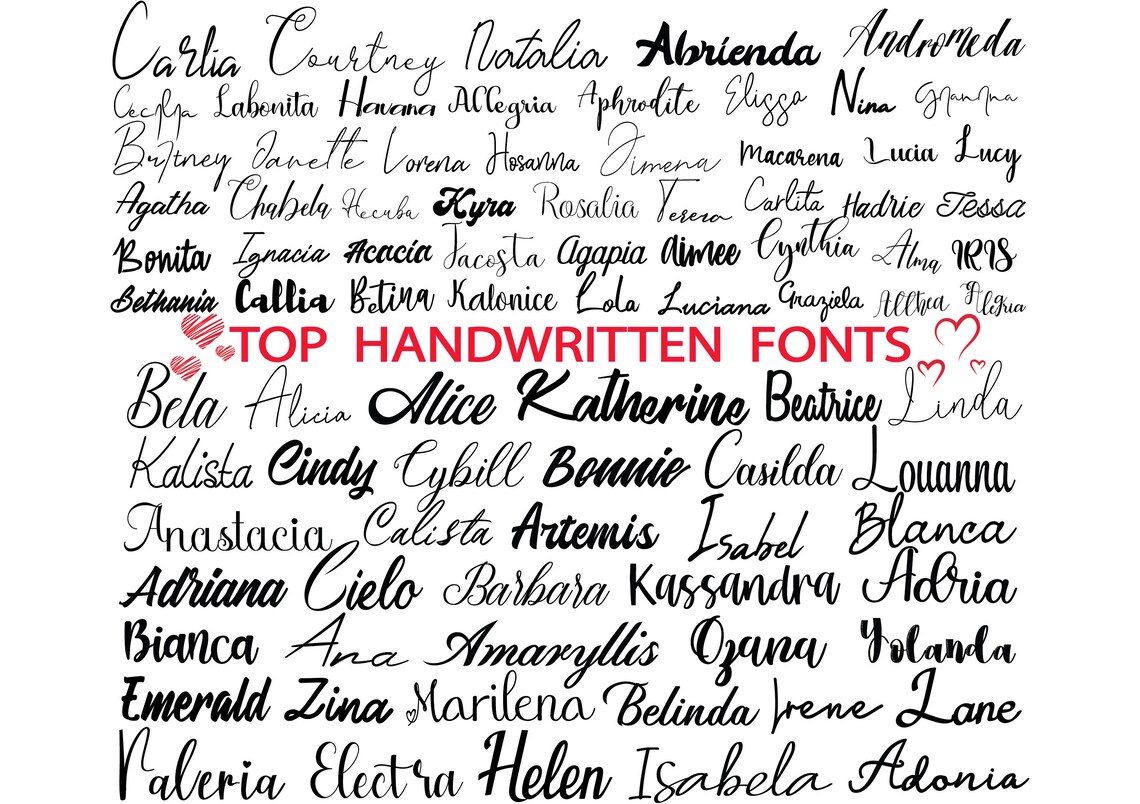 86 FONTS BUNDLE, Font SVG, Cursive Fonts Svg, Fonts for Cricut ...