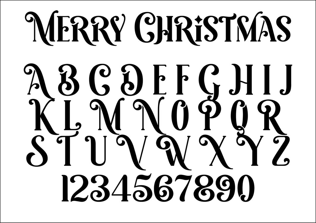 Christmas Font SVG, Christmas Alphabet SVG, Christmas SVG, Digital ...