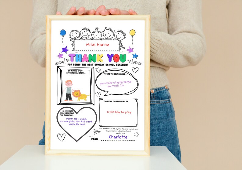 Sunday School Teacher Appreciation End of Year Gift | Printable ...