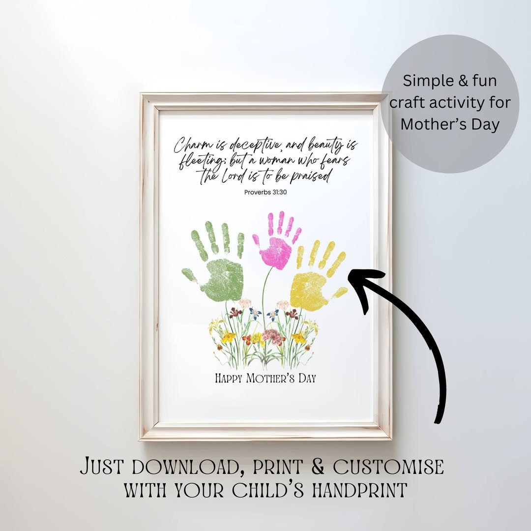 Mother Day Crafts for Kids, Printable Preschool Gift for Mom ...