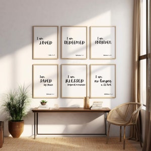 Set of 6 God's Promises Bible Verse Printable Wall Art | Scripture ...